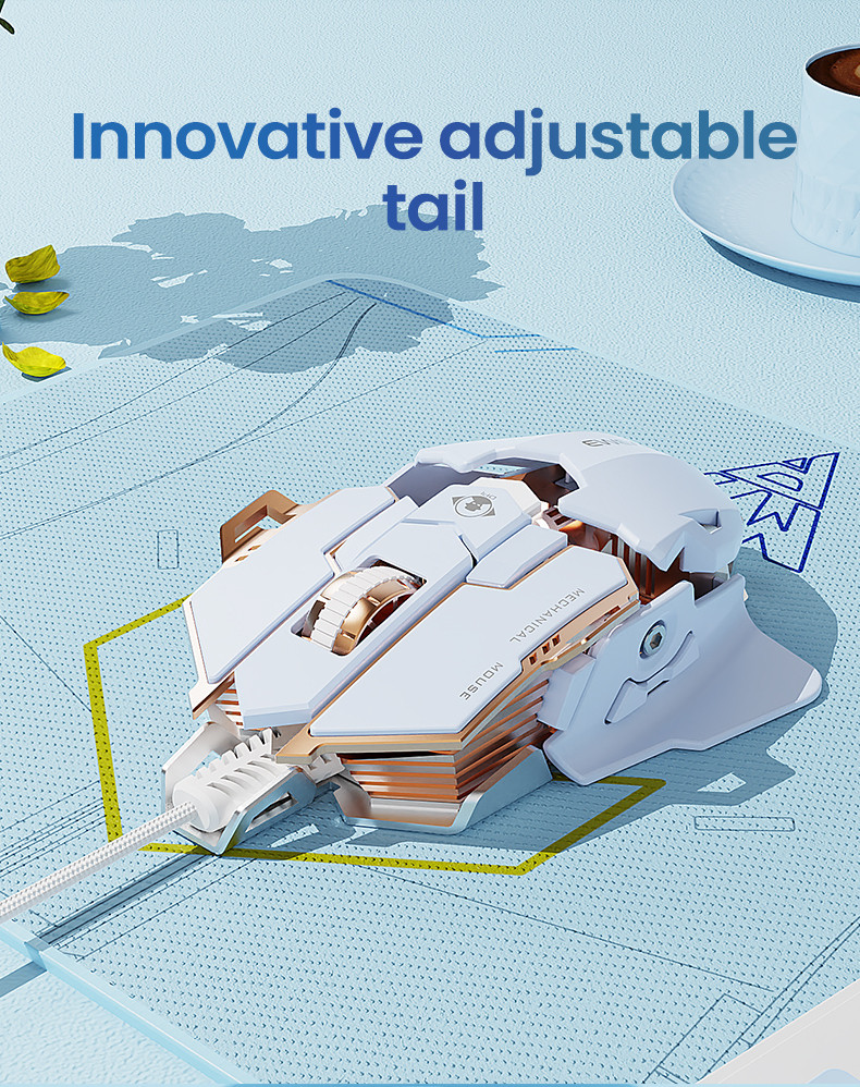 EWEADN G5/MK500 Wired Mouse Silent Mouse Full Key Macro Programming ...