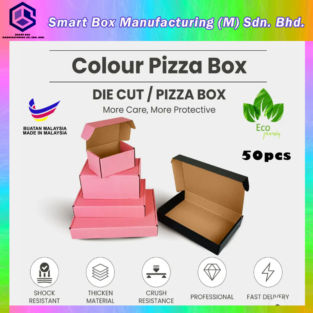 (50pcs) Smart Box Packaging Box Gift Box Pizza Box Mail Box Kotak ...