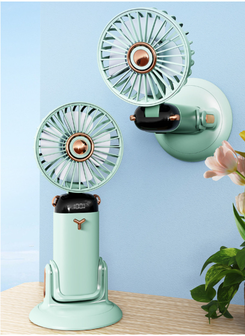 Upgraded 5 Modes Handheld Fan 10000mAh Wall Mounted Standing Upside ...
