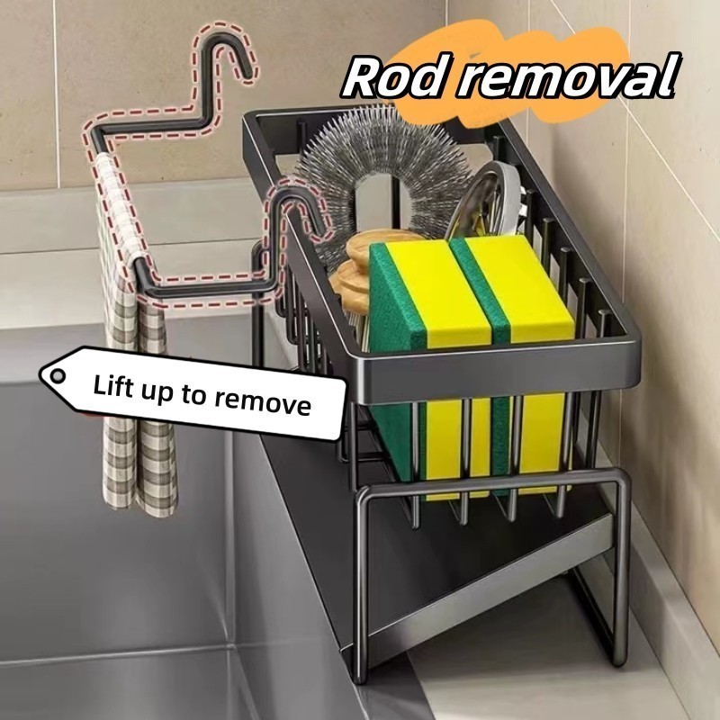 Sink Drainer Rack Hanging Kitchen Organizer Dishcloth Rack Multi ...