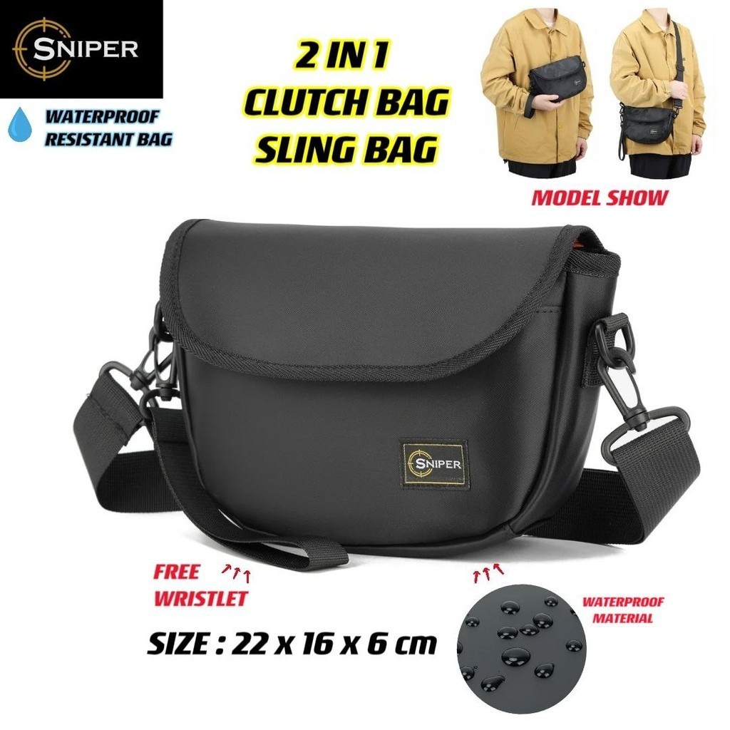 SP077) [SCENTED] High Quality Japan Halfmoon 2in1 Unisex Design Water Resistant SNIPER Sling ...