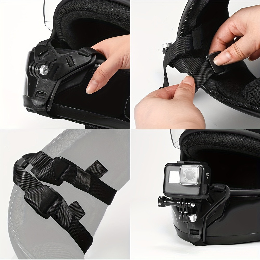 Motorcycle Helmet Chin Strap Mount For GoPro For Hero 12 11 10 9 8 7 6 ...