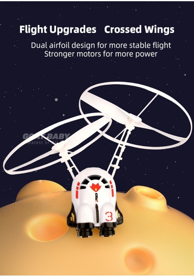 Spaceman Robot Flying Toys for Kids Astronaut Induction Magic Ball RGB ...