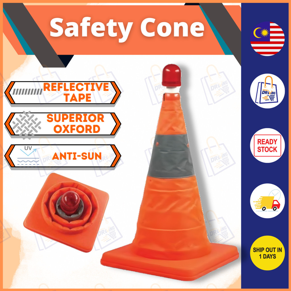 Foldable Safety Cone Reflective Flexible Collapsible Safety Traffic ...