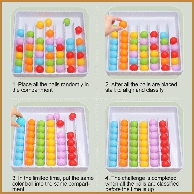 Puzzle Sort Ball Ball Sorting Toy Colorful Balls Puzzle Game ...