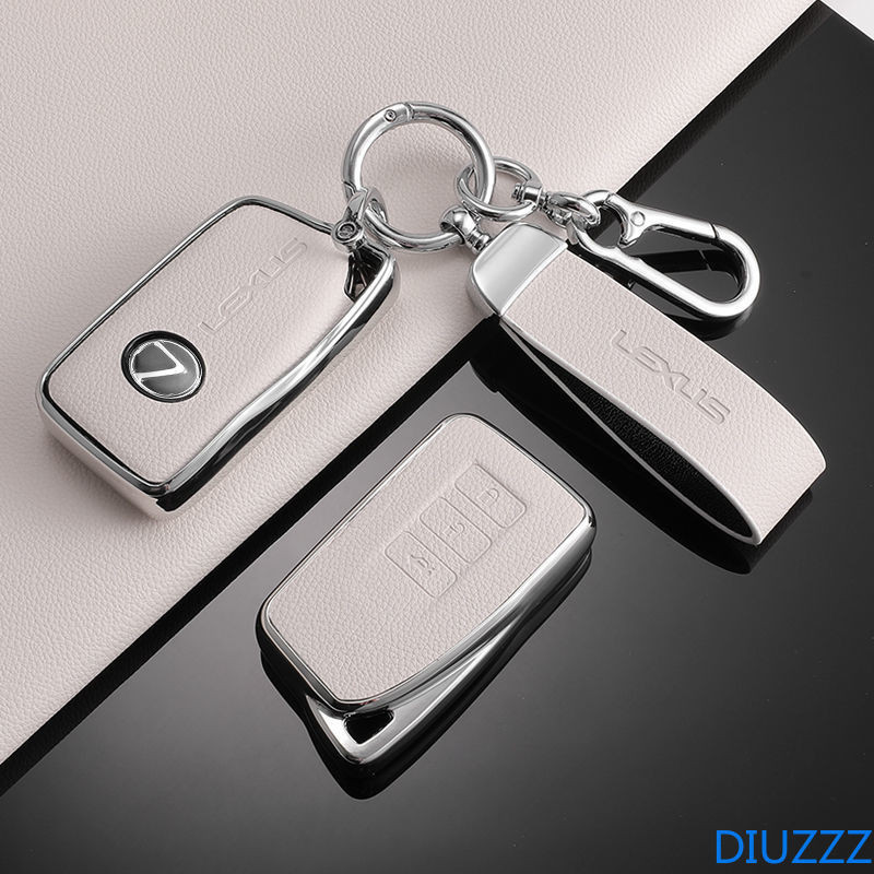 3/4 Button TPU Leather Car Key Cover Case Holder Keychain for Lexus NX ...