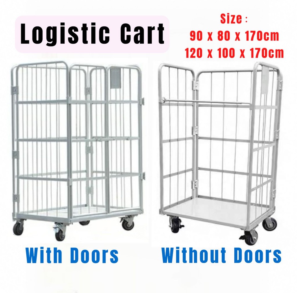 500kg Foldable Logistic Cart Work Trainer with Door / No Door Warehouse ...