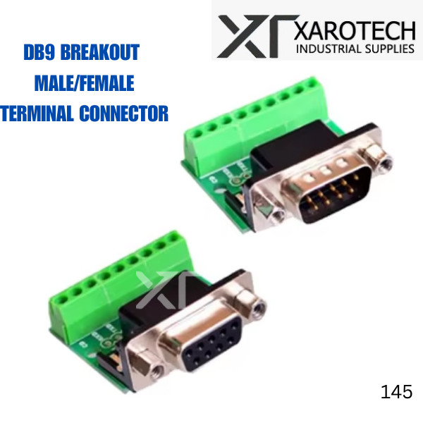 DB9 RS232 RS485 Connector Terminal Block MALE / FEMALE Adapter ...