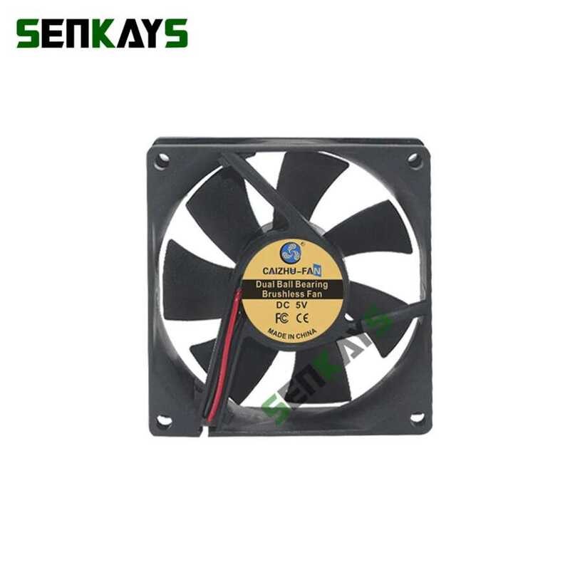 F4 Dual 3 Ball Bearing DC 8020 Fan 5V 12V 24V 80X80x20mm CPU Case Refrigerator Compressor ...