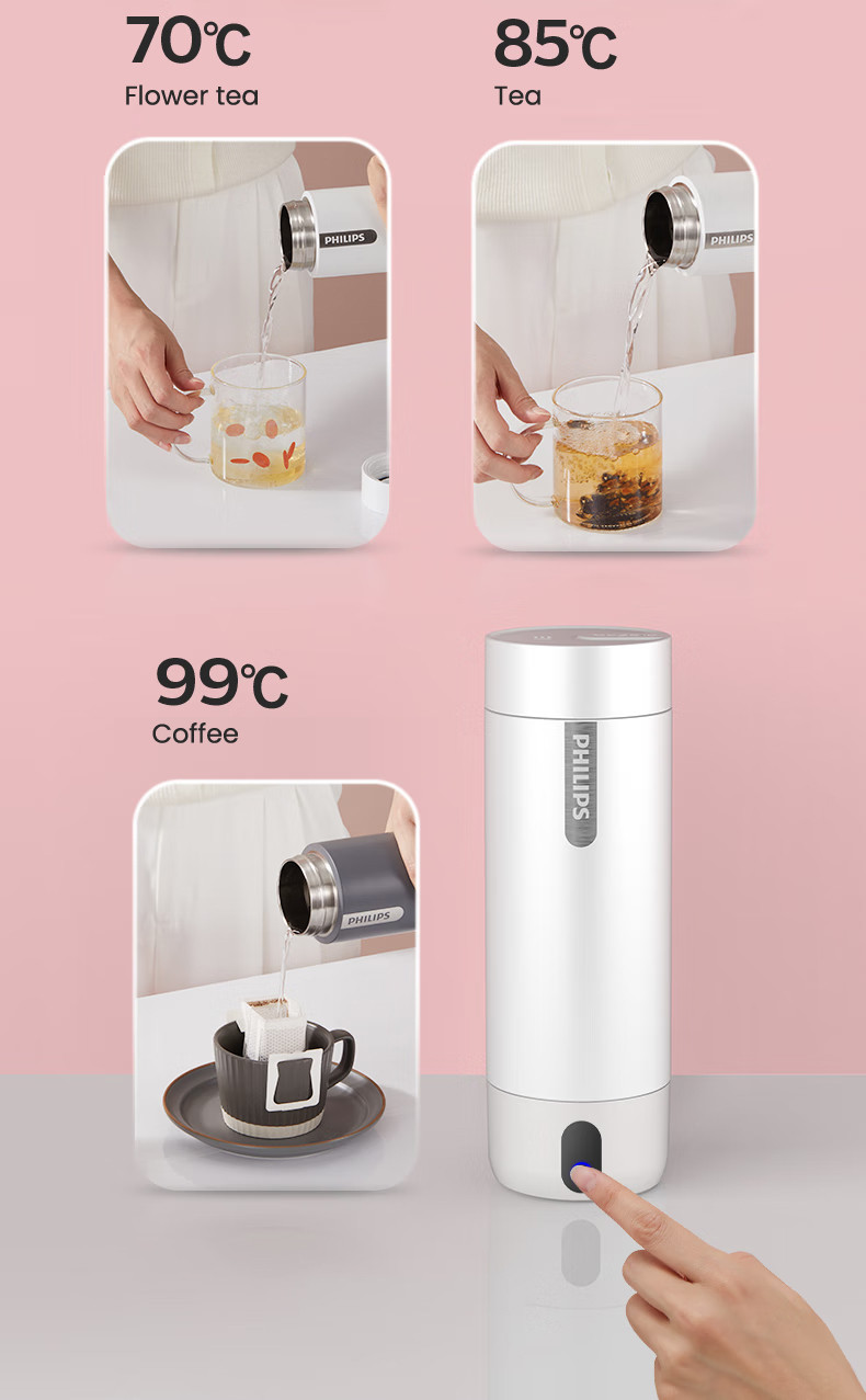 Philips GoZero AWP2792 Electric Kettle Cup Thermos Cup 400ML Vacuum ...