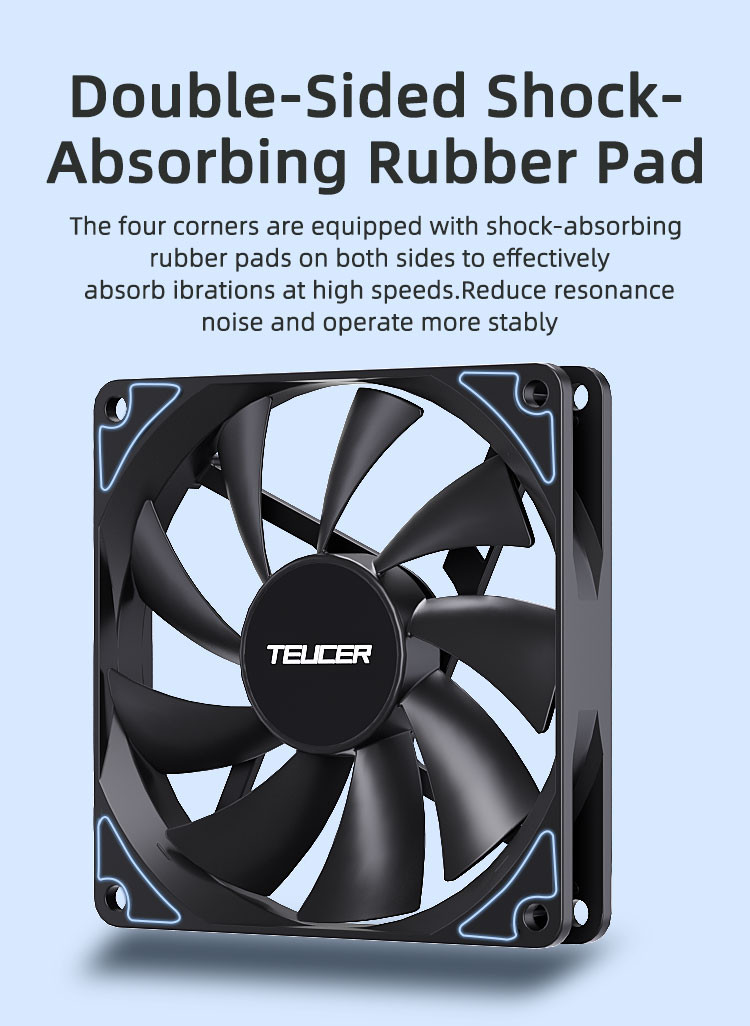 TEUCER UT-9015 PC Fan 12V 4Pin PWM 1000-2700RPM Ultra-thin Fan for ATX ...