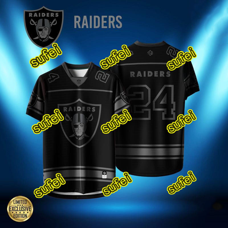 THE Jersey RAIDERS NFL Lycra Choii Sublimation Jersey Jersey Microfiber ...