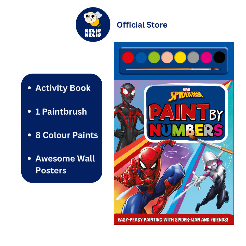 Marvel Spiderman Paint By Numbers Activity Book For Kids With ...