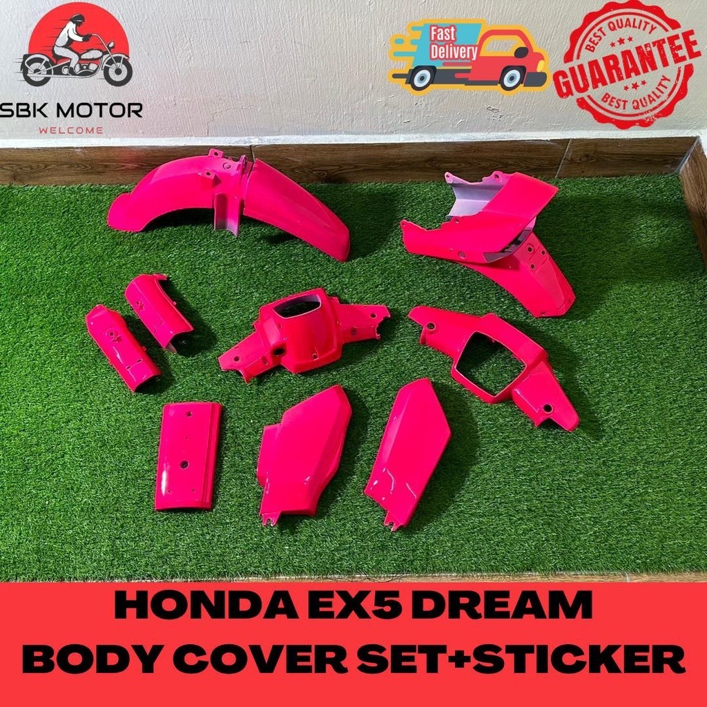 HLD HONDA EX5 DREAM COVER SET FROZEN PINK WITH STICKER | Shopee Malaysia