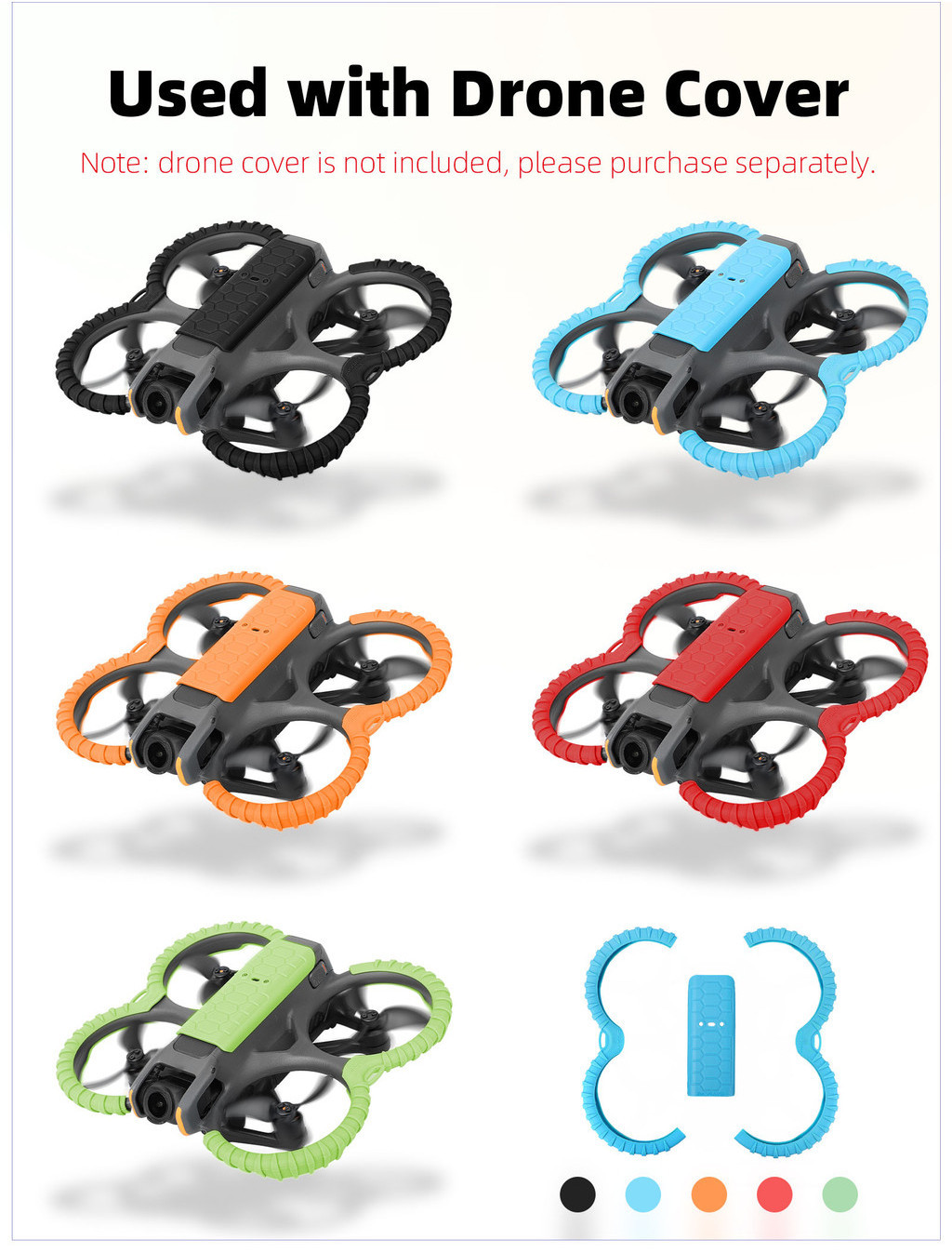 Sunnylife Drone Propeller Guard Drone Back Protective Cover for DJI AVATA 2,Protective Bumper ...