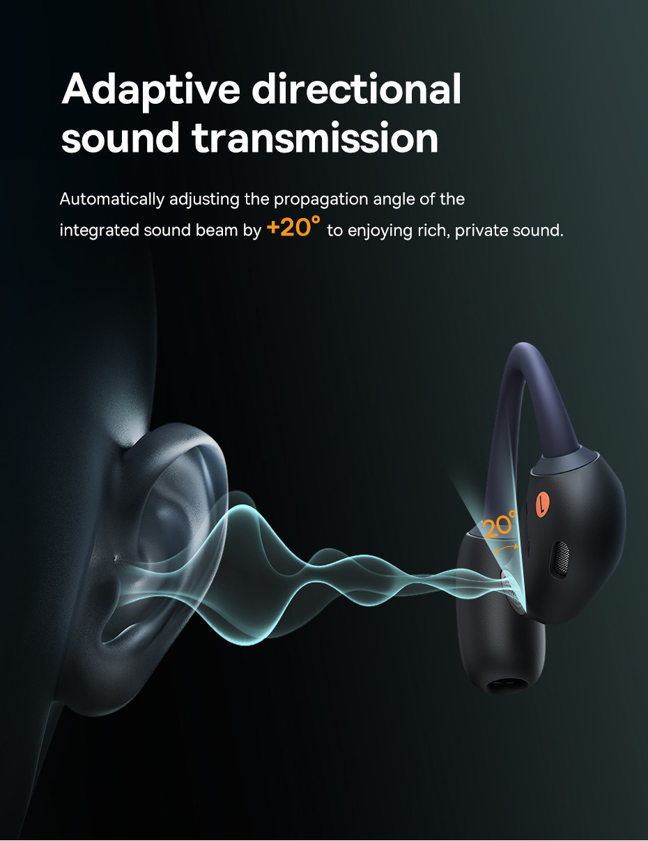 Baseus Eli Fit Open-Ear Sport Bluetooth Wireless Earbuds With Digital ...