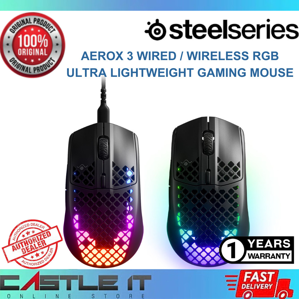 Steelseries AEROX 3 Ultra Lightweight Super-Fast Gaming Mouse Mice ...