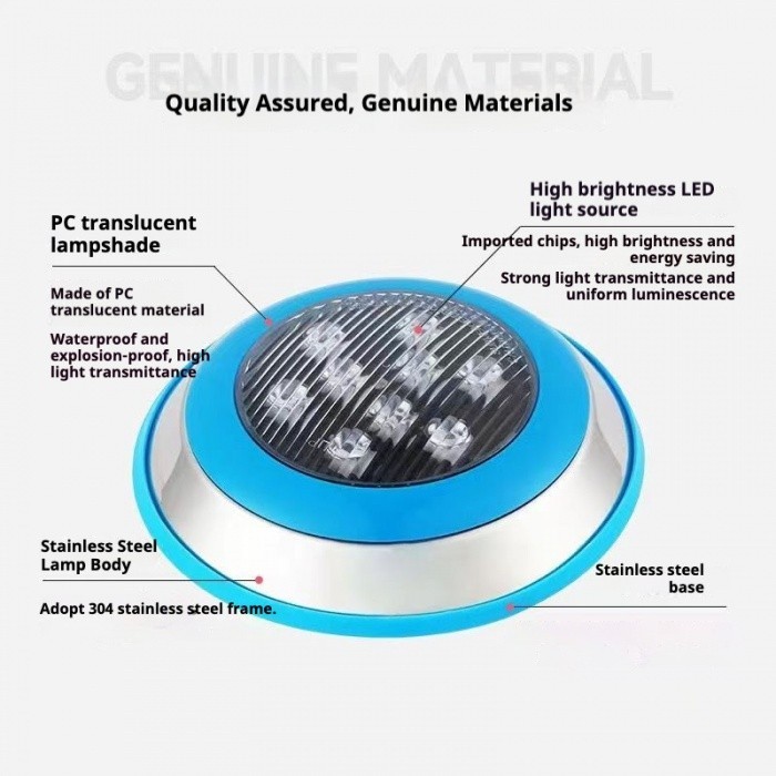 LED RGB Underwater Wall Light, Outdoor Waterproof Remote Control ...