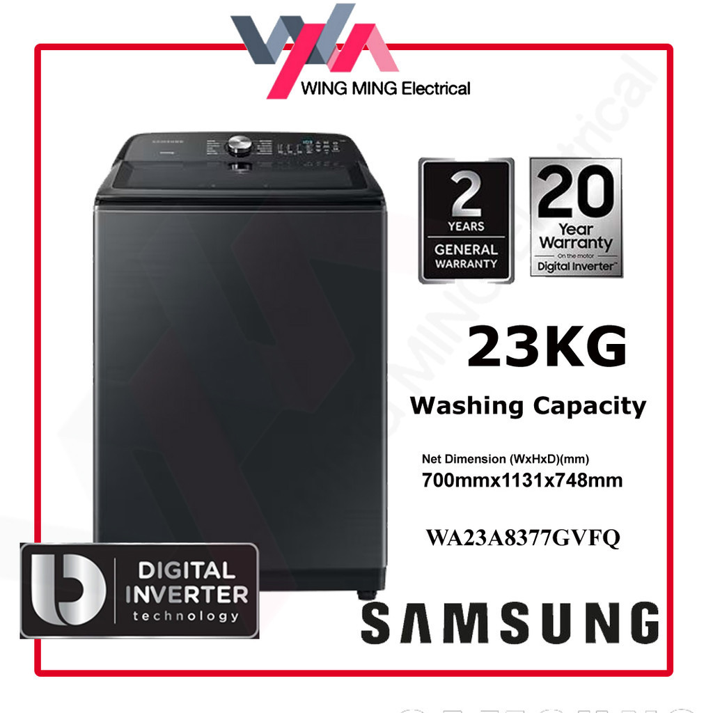 Samsung 23KG Top Load Washing Machine Washer/Mesin Basuh Inverter ...