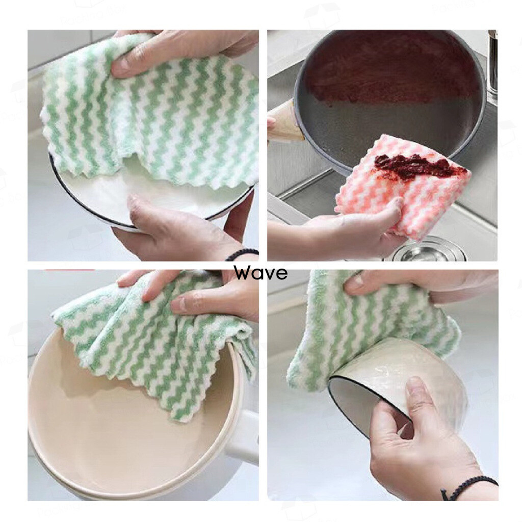 Realeos Kitchen Towel Microfiber Kain Lap Super Absorbent Kitchen Rag ...