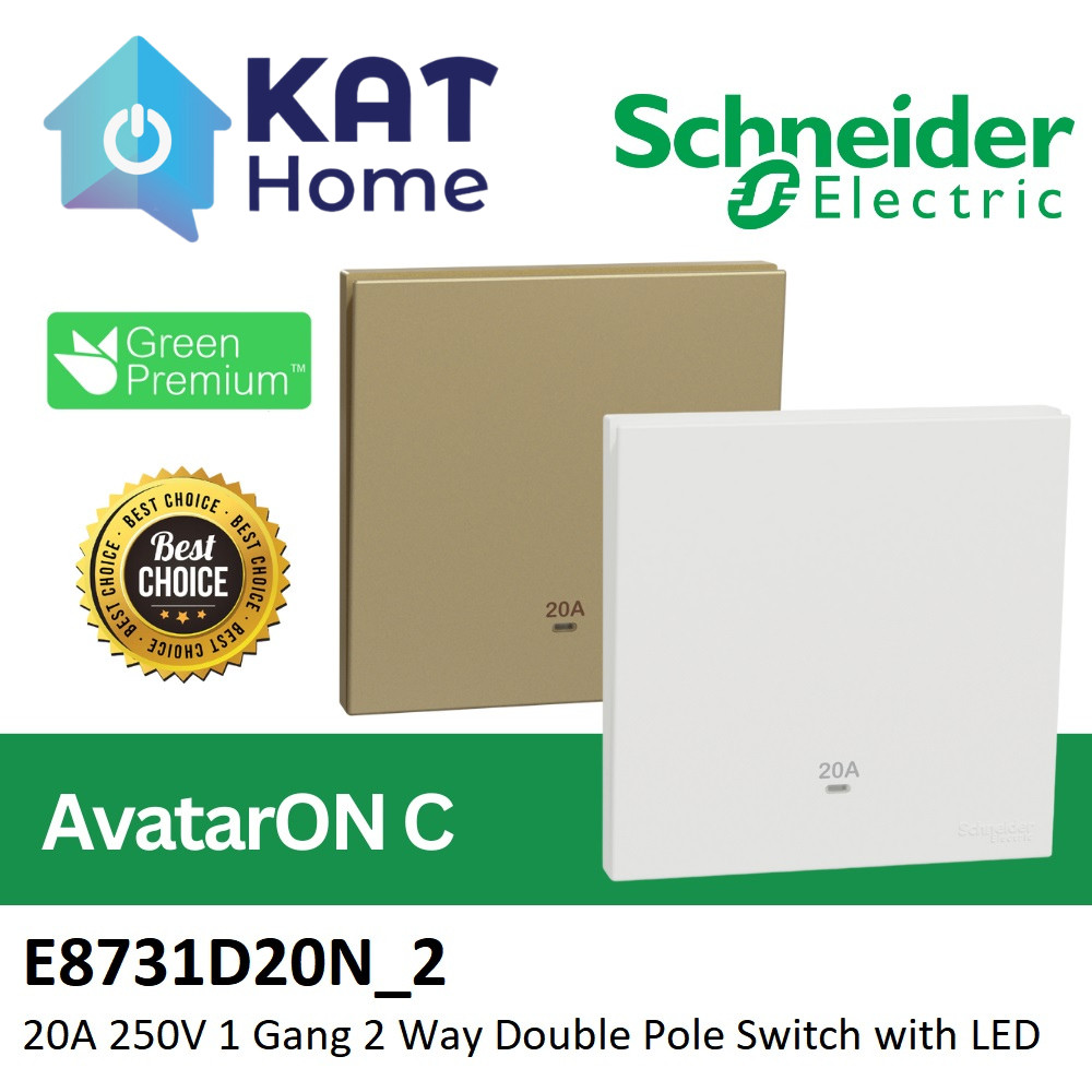 SCHNEIDER ELECTRIC AVATARON C SERIES 20A 250V 1 GANG 2 WAY / 1 GANG 1 ...