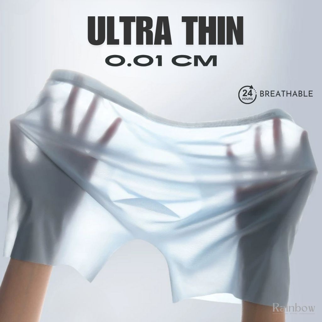 Men's Boxer Shorts Ice Silk Seamless Sexy Underwear Man Underpants Male ...