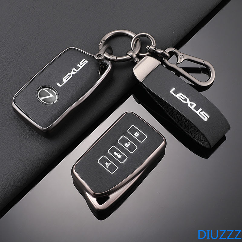 3/4 Button TPU Leather Car Key Cover Case Holder Keychain for Lexus NX ...