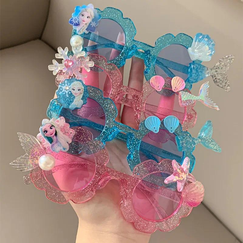 Disney Anime Frozen Sunglasses Kawaii Elsa Anna Princess Glasses ...