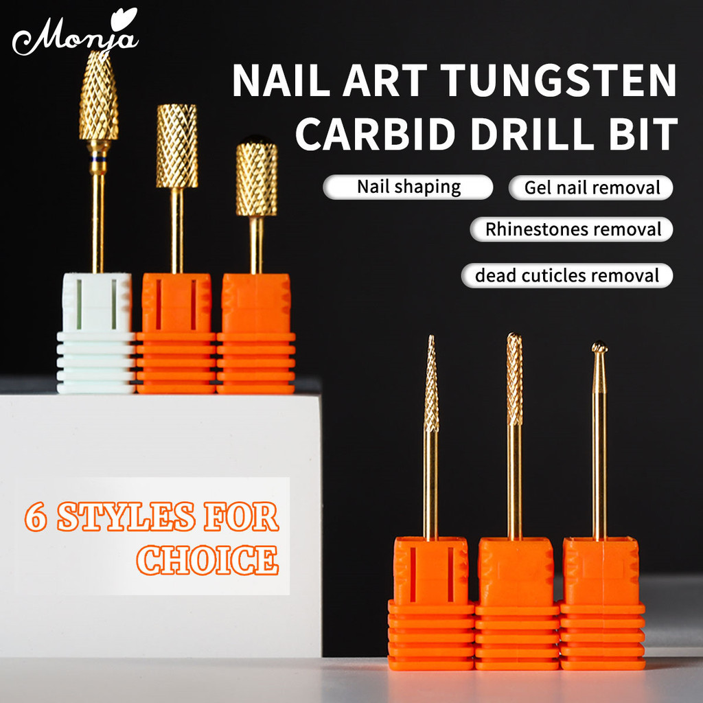 Monja Tungsten Steel Nail Drill Bit For Electric Cuticle Clean Rotary ...