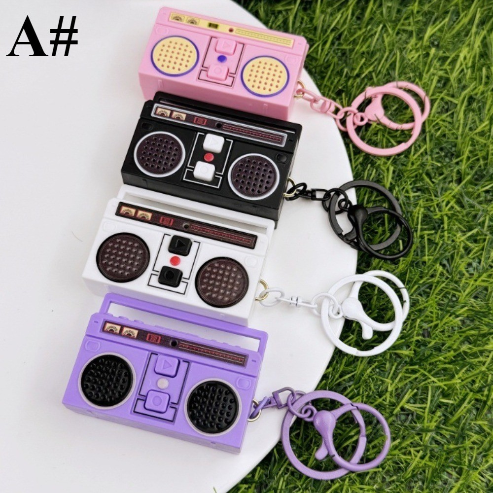 Nostalgia Mini Recorder Fun Pendant Keychain - Retro Radio Shaped ...