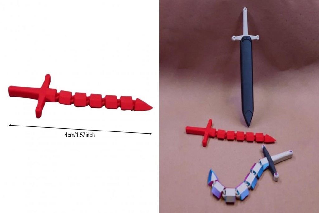 VM_ Mini Size Articulated Knife Child-safe Pla Plastic Toy Mini Movable ...