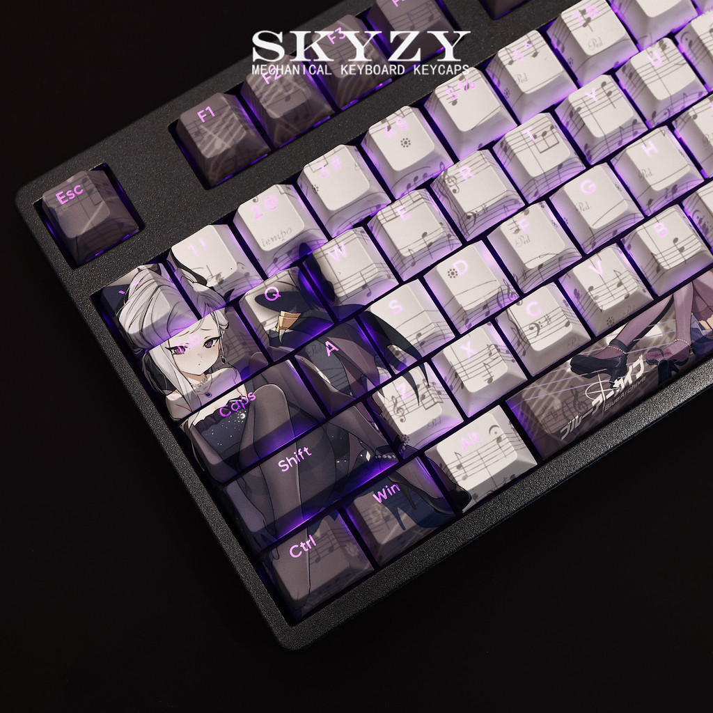 in stock Sorasaki Hina Keycaps Gehenna Party Cherry Profile Blue ...