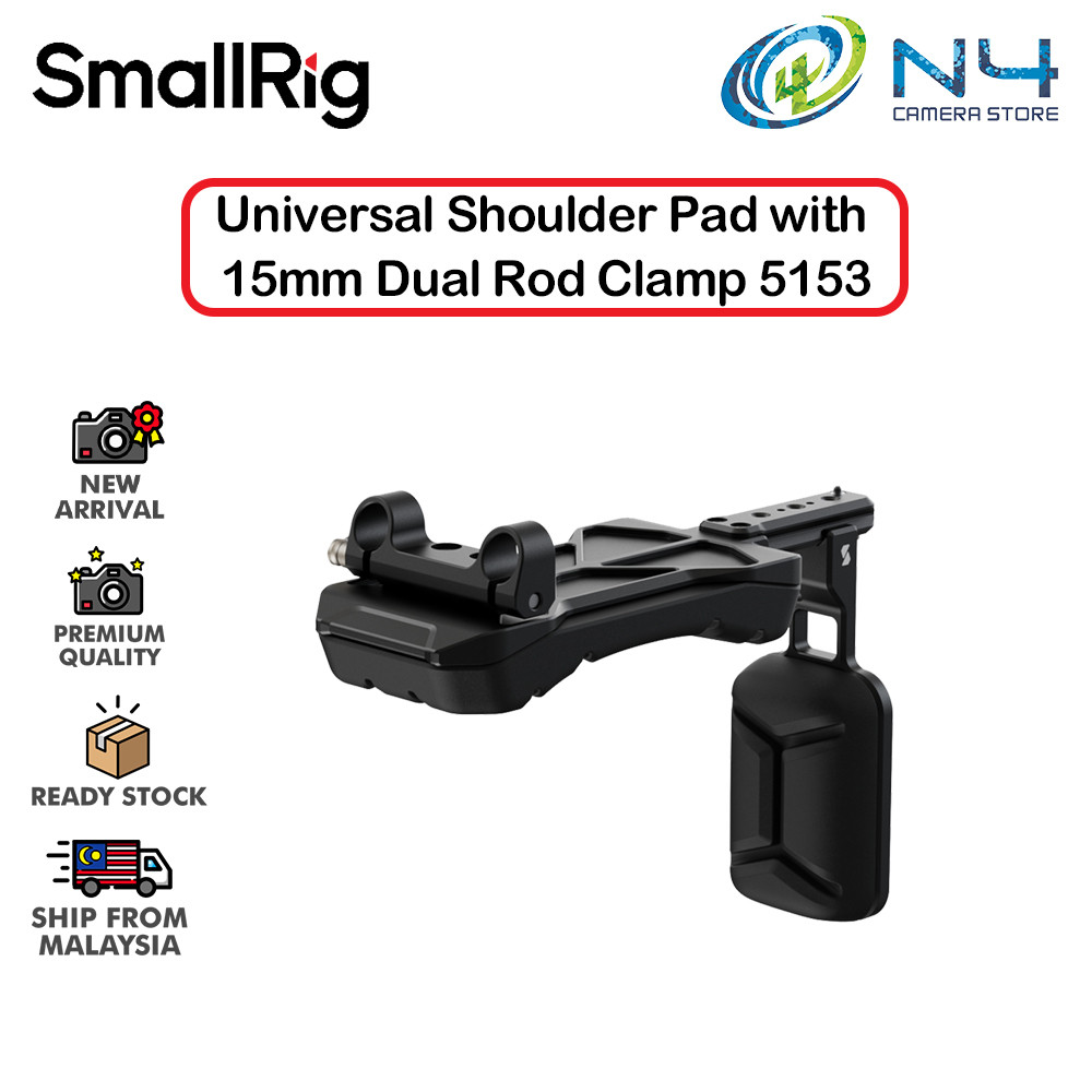 SMALLRIG Universal Shoulder Pad with 15mm Dual Rod Clamp 5153 | Shopee ...