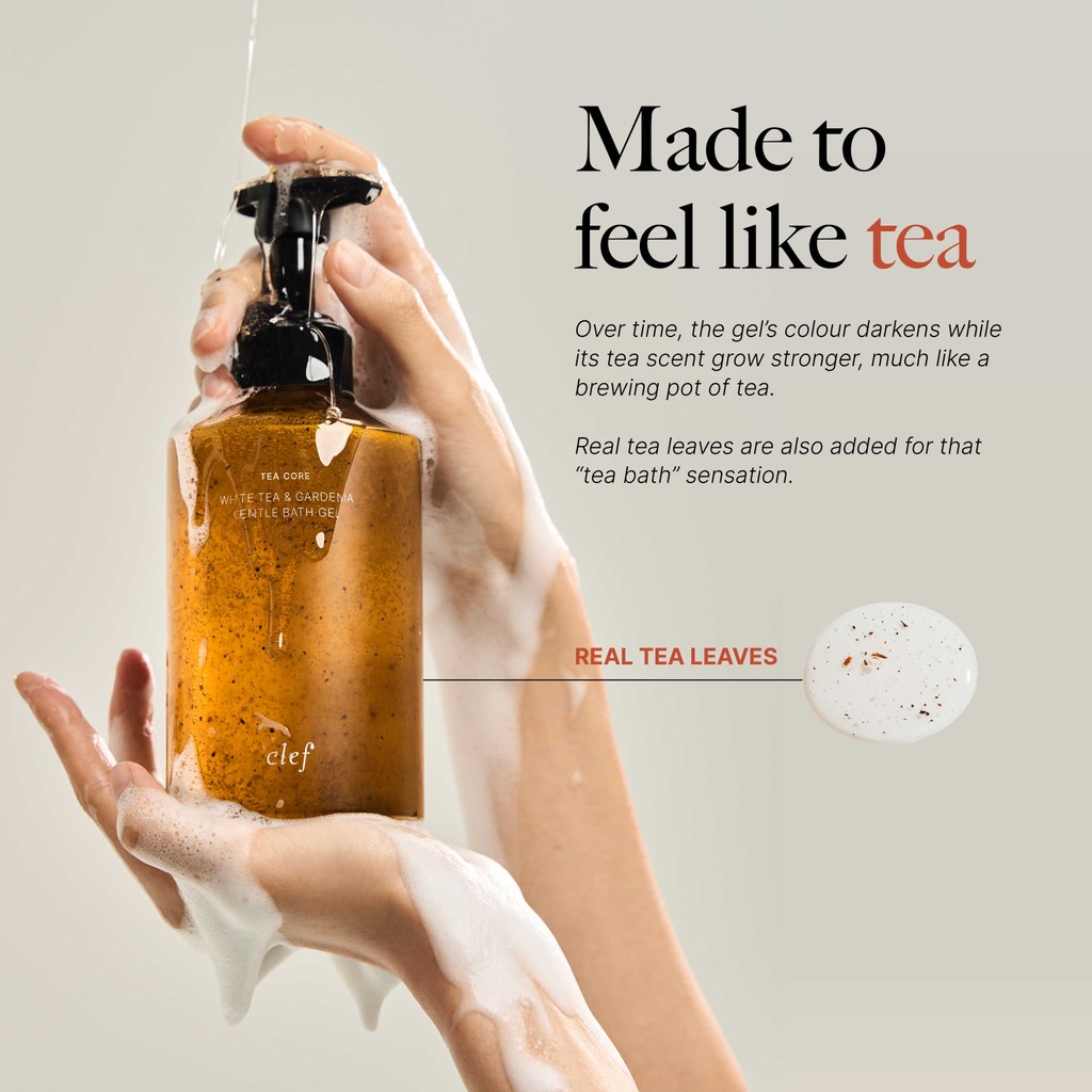 CLEF Tea Core Series | Green Tea & Orange | Gentle Bath Gel & Daily ...