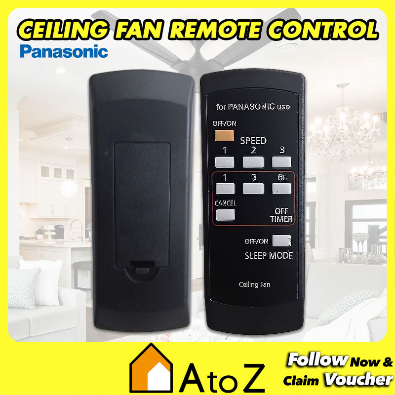 Panasonic Universal Ceiling Fan Remote Control 3 Speed Fan Ceiling Fan ...