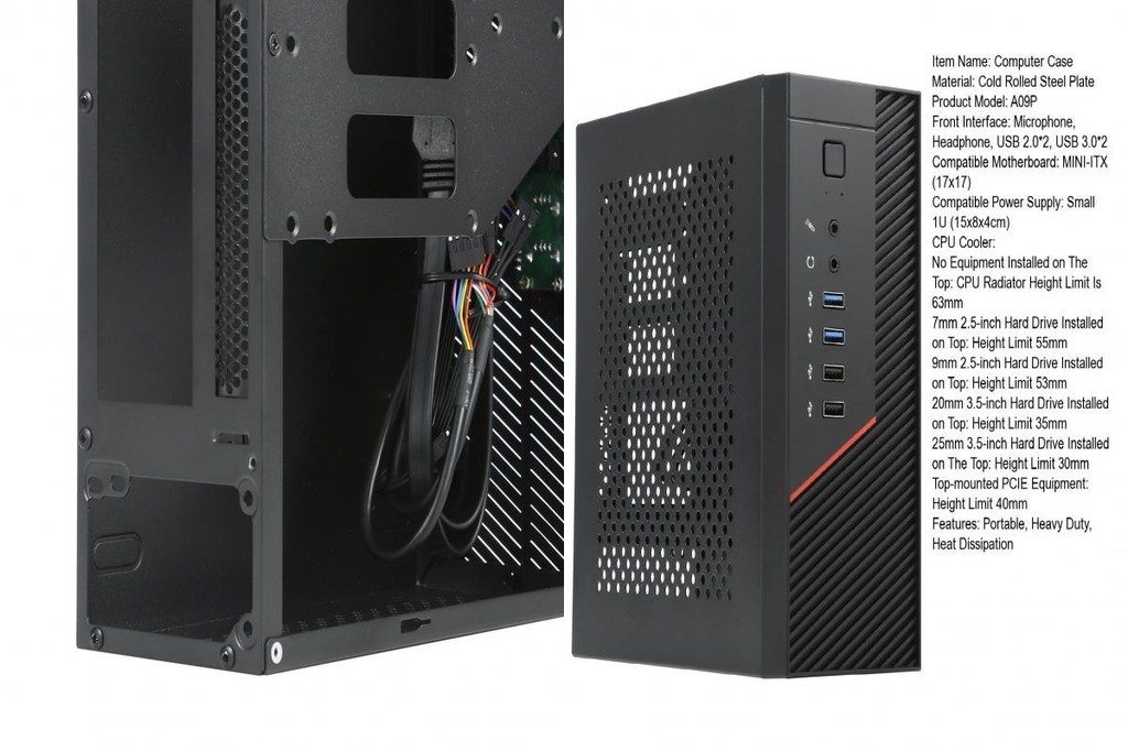 HUARMEY Compact Computer Case Small Form Factor Pc Case Compact Mini ...