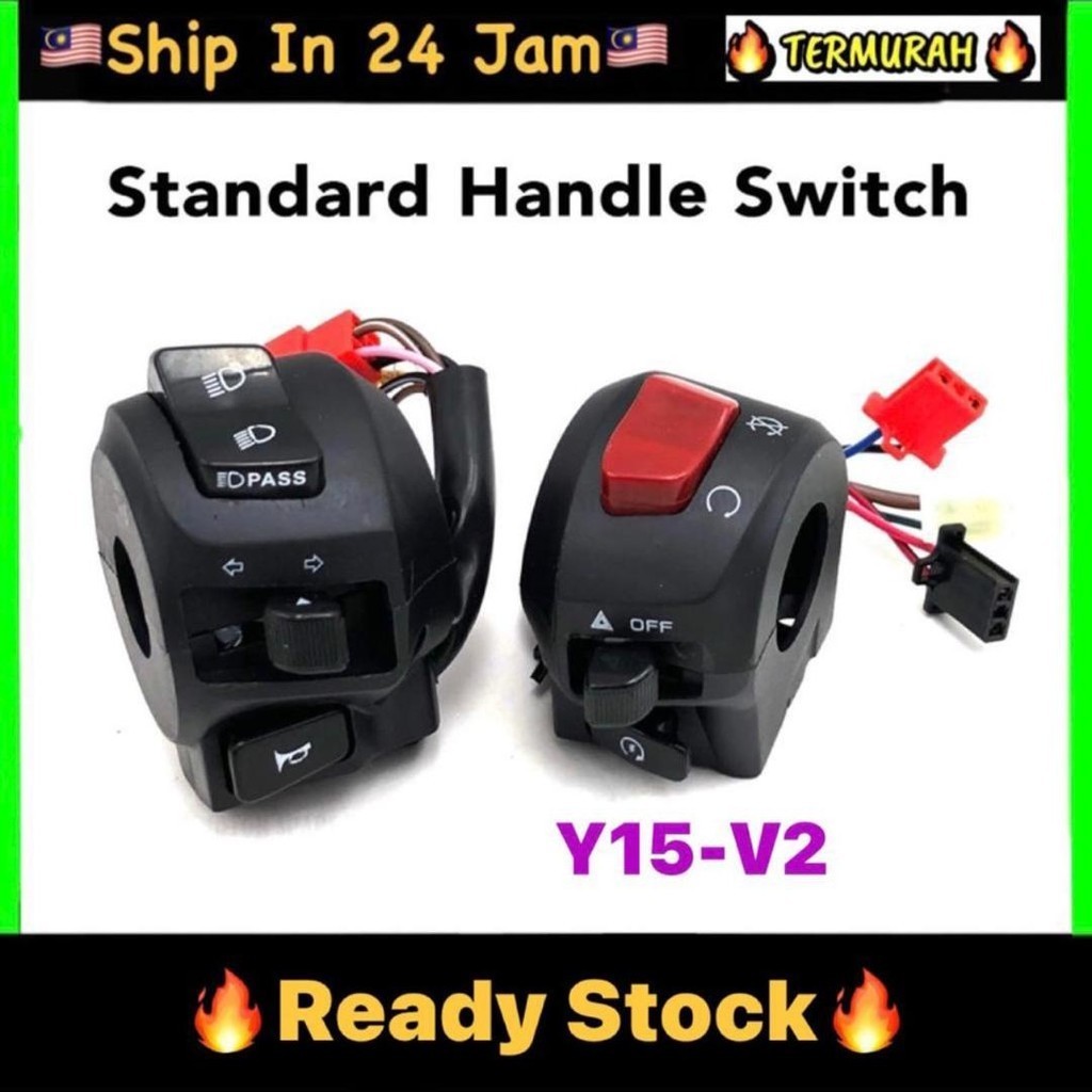 Y15 Y15ZR V2 Handle Switch Yamaha YSUKU V2 HANDLE SUIS KIRI KANAN LEFT ...