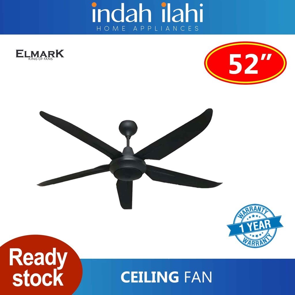 Elmark 52" Vifast ABS Blades 5 Speed Remote Control Ceiling Fan VIFAST ...