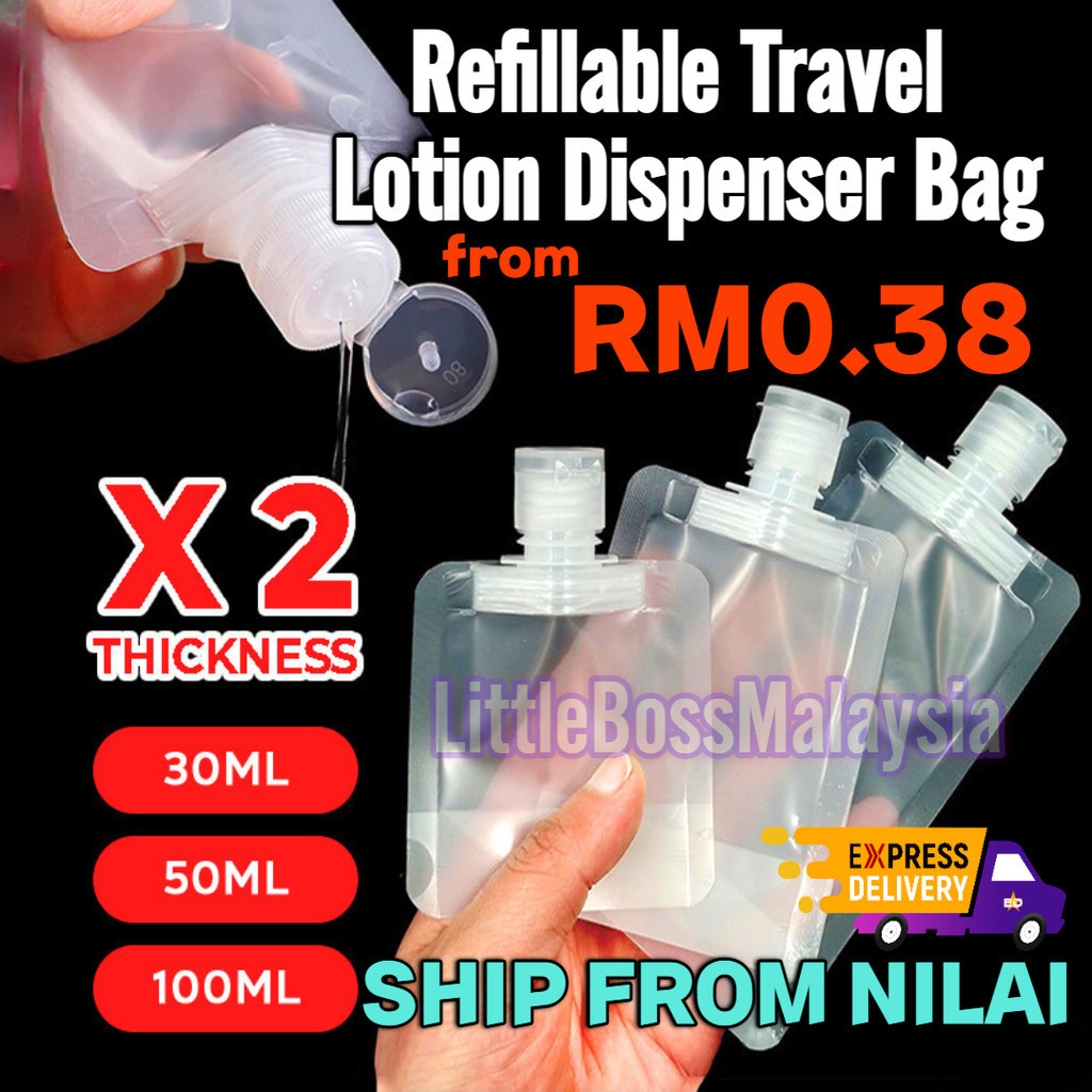🔥𝑳𝑶𝑾𝑬𝑺𝑻 𝑷𝑹𝑰𝑪𝑬🔥Refillable Travel Lotion Dispenser Bag Transparent ...
