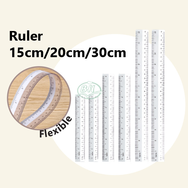 Good Quality Half White Straight Ruler/ Pembaris Plastik 15cm/20cm/30cm ...