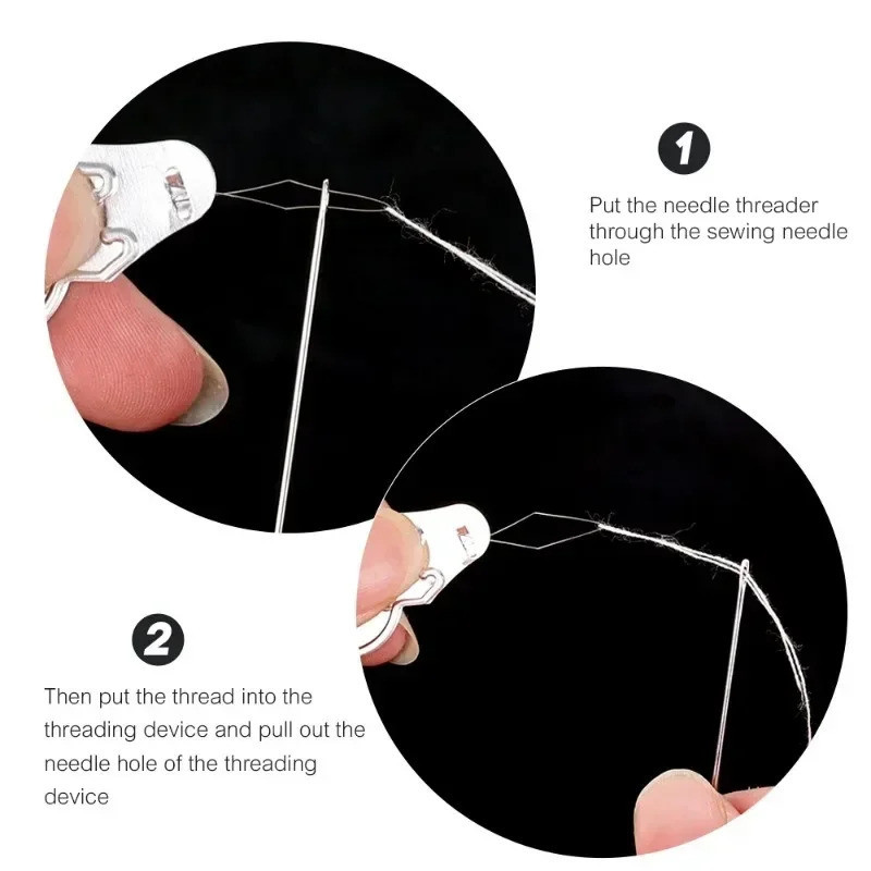 50Pcs Bow Wire Needle Threader Stitch Insertion Machine Hand Sewing ...