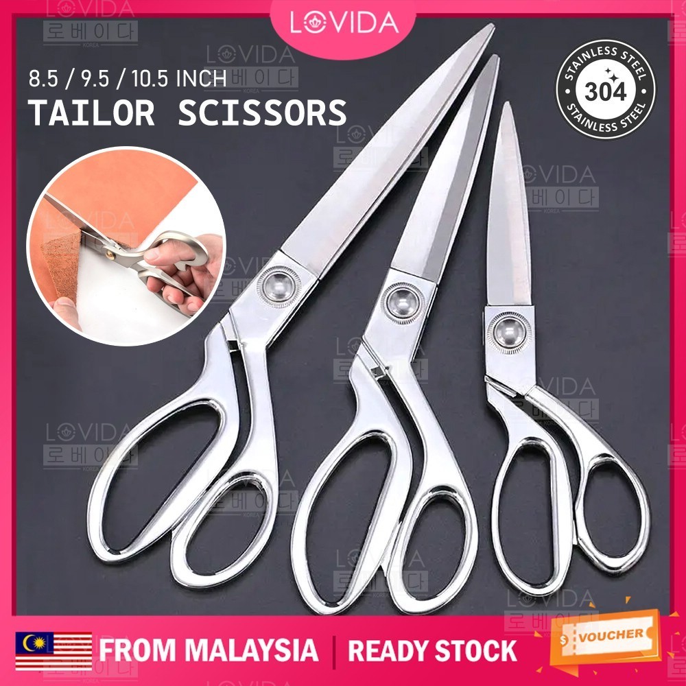 LOVIDA Professional Tailor Scissor Stainless Steel Sewing Tools Scissor ...