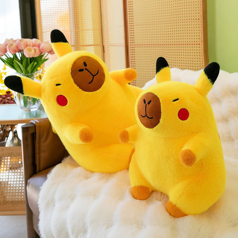 Genuine Pikachu Capybara Funny Transformed Capybara Doll Capiba Pikachu ...
