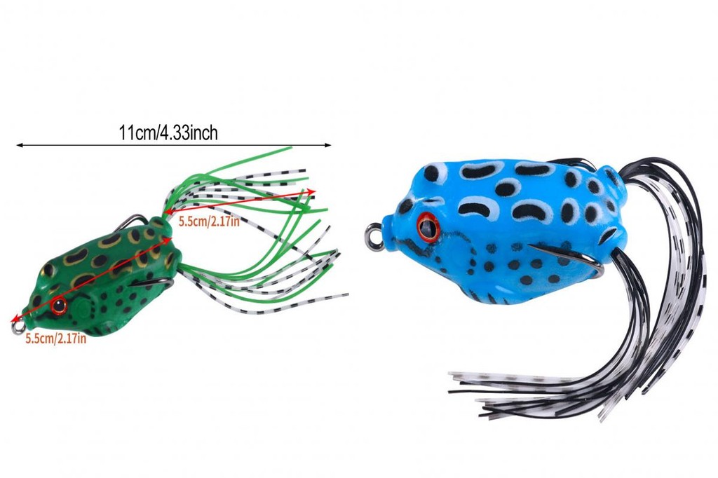 Lifelike Frog Bait Frog Fishing Lure 5pcs Frog Lure with Weedless Hook ...