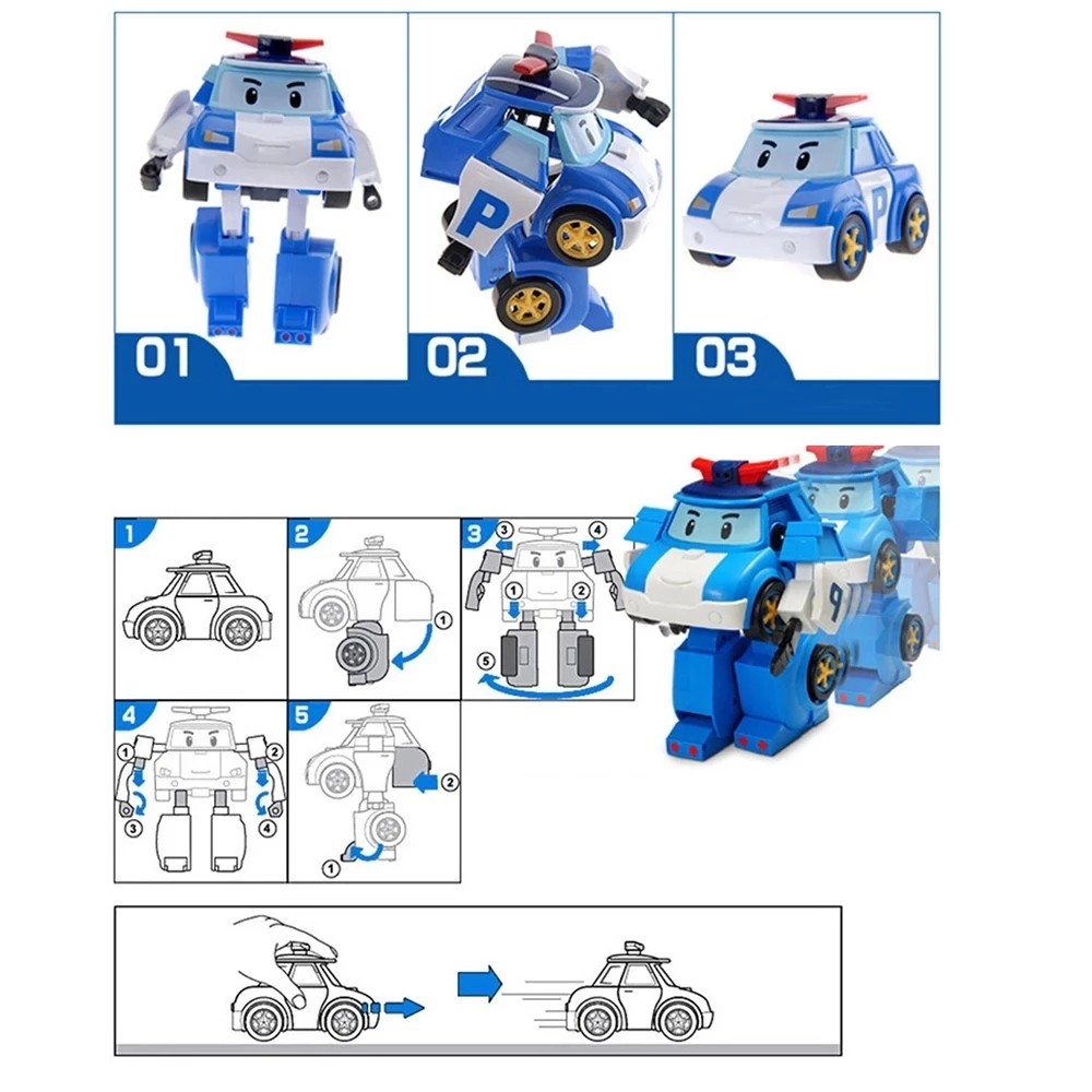 Silverlit Robocar Korea Robot Poli Kids Toys Transformation Anime ...