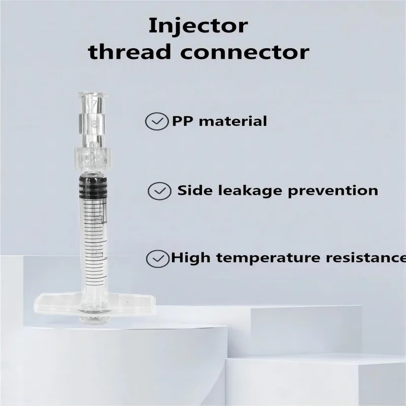Plastic Syringe Connector Tool Parts Double Thread Syringe Coupler ...