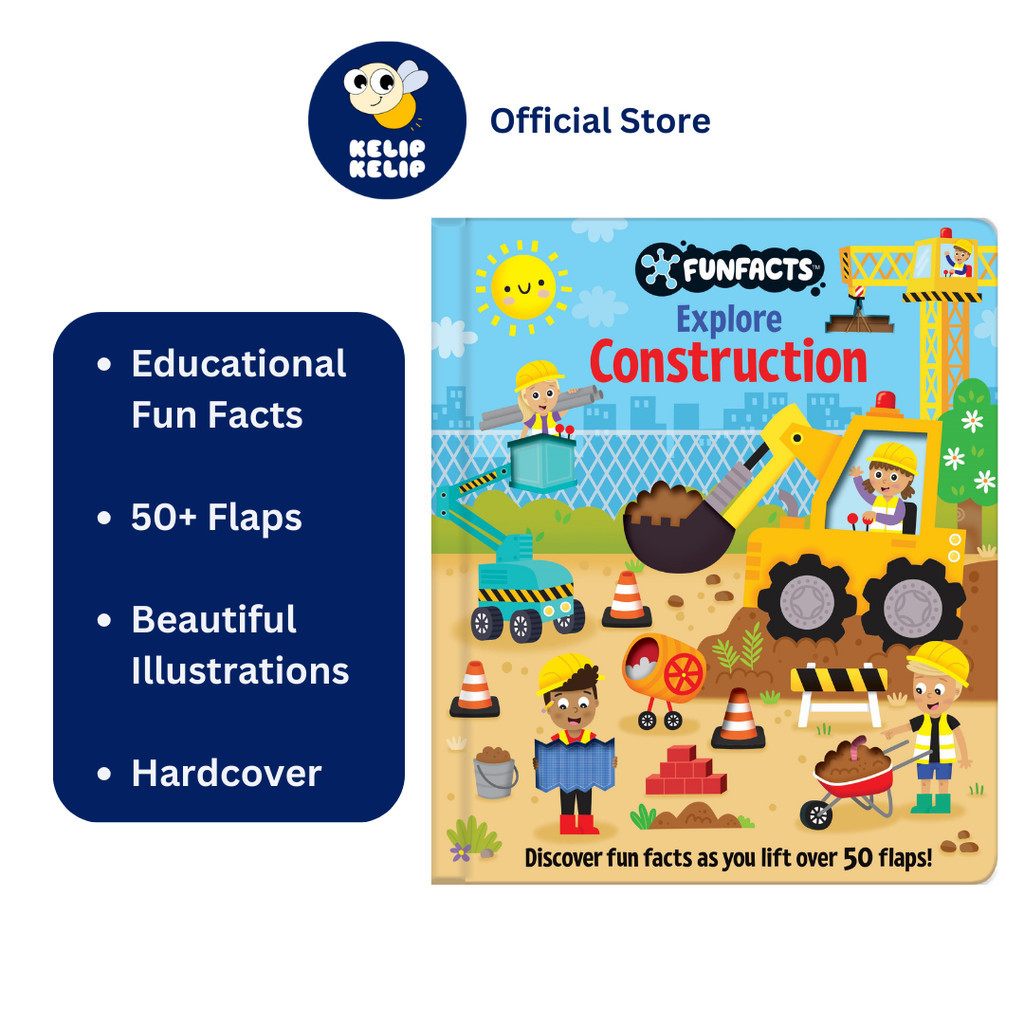 Explore Construction Lift the Flaps Educational Book For Kids to ...
