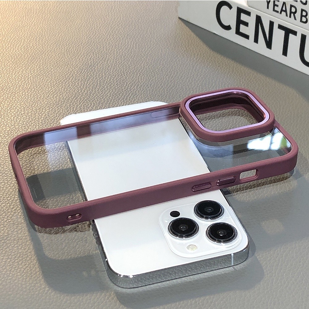 Wine Red Iphone 11 Acrylic Hard Iphone 15 14 Pro Max Casing ...