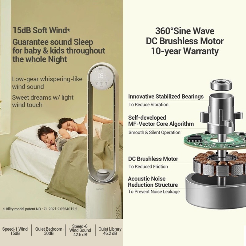 KEHEAL A4 Air Purifier Bladeless Fan 2in1 Air Circualtion Fan Kipas ...