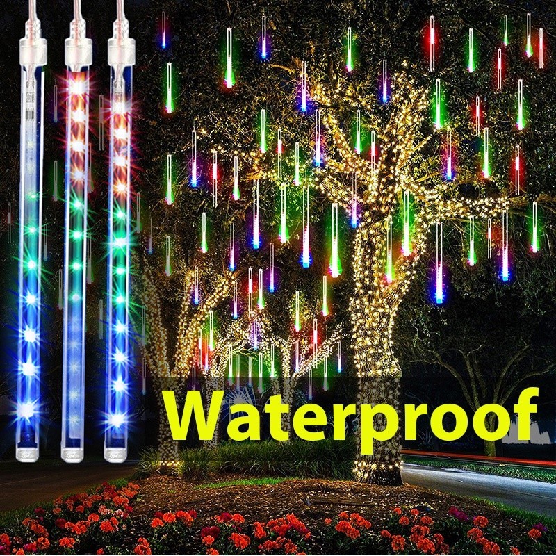 3.5M 8Tubes 220V Meteor Shower Rain Lights Fairy LED weak current Tube ...